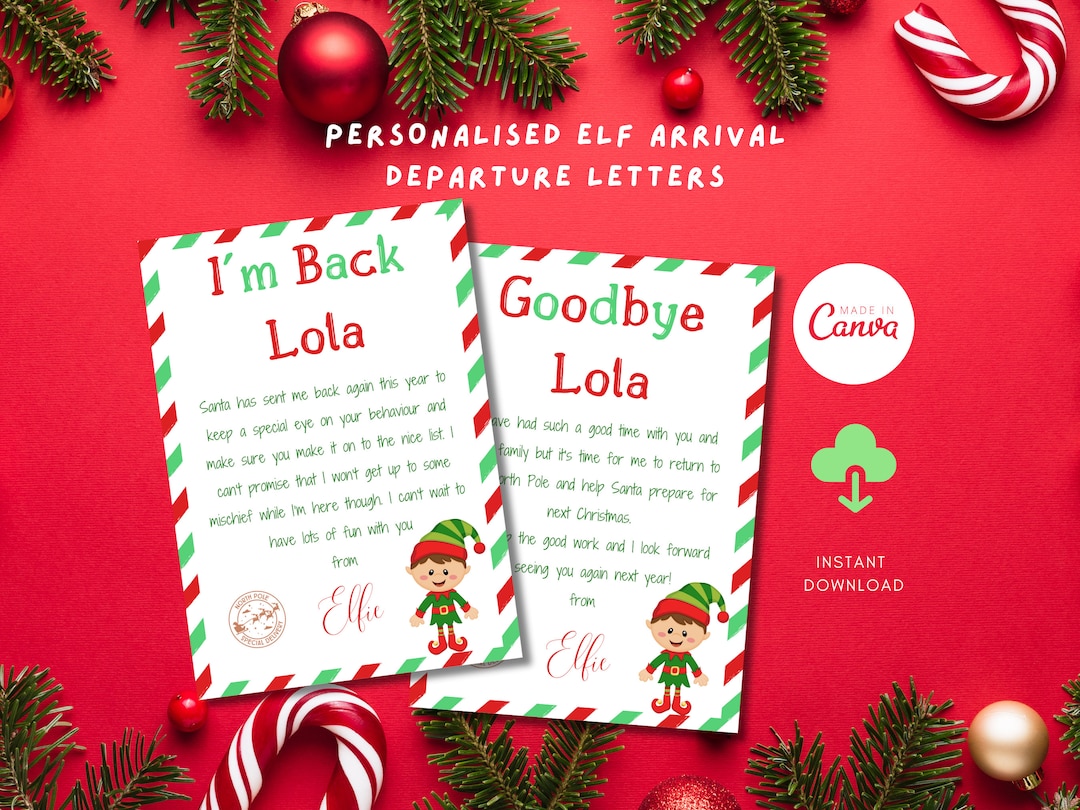 Elf Arrival Letter First Time | Elf Arrival Letter Printable | Elf ...