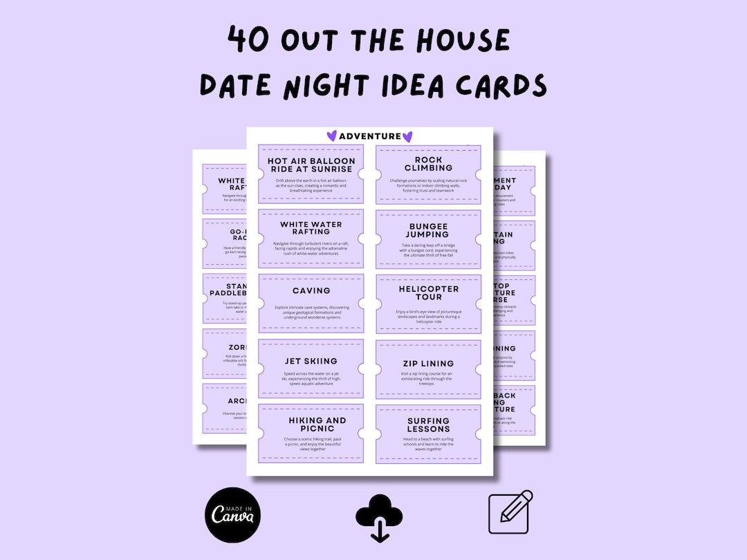 Date Night Cards | Date Night Jar Cards | Gifts for Couples | Date ...