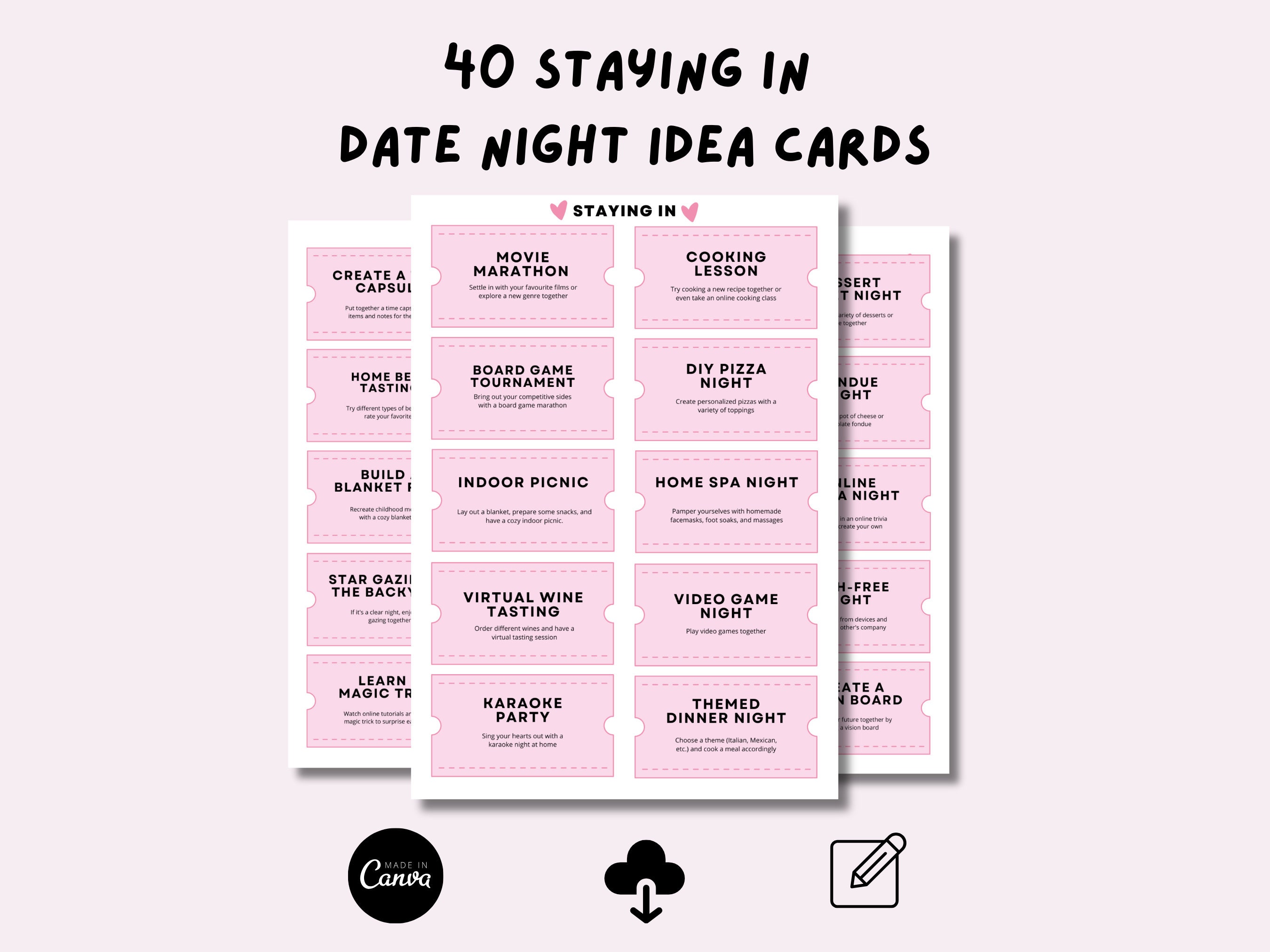 Date Night Cards Date Night Jar Cards Gifts for Couples Date Night ...