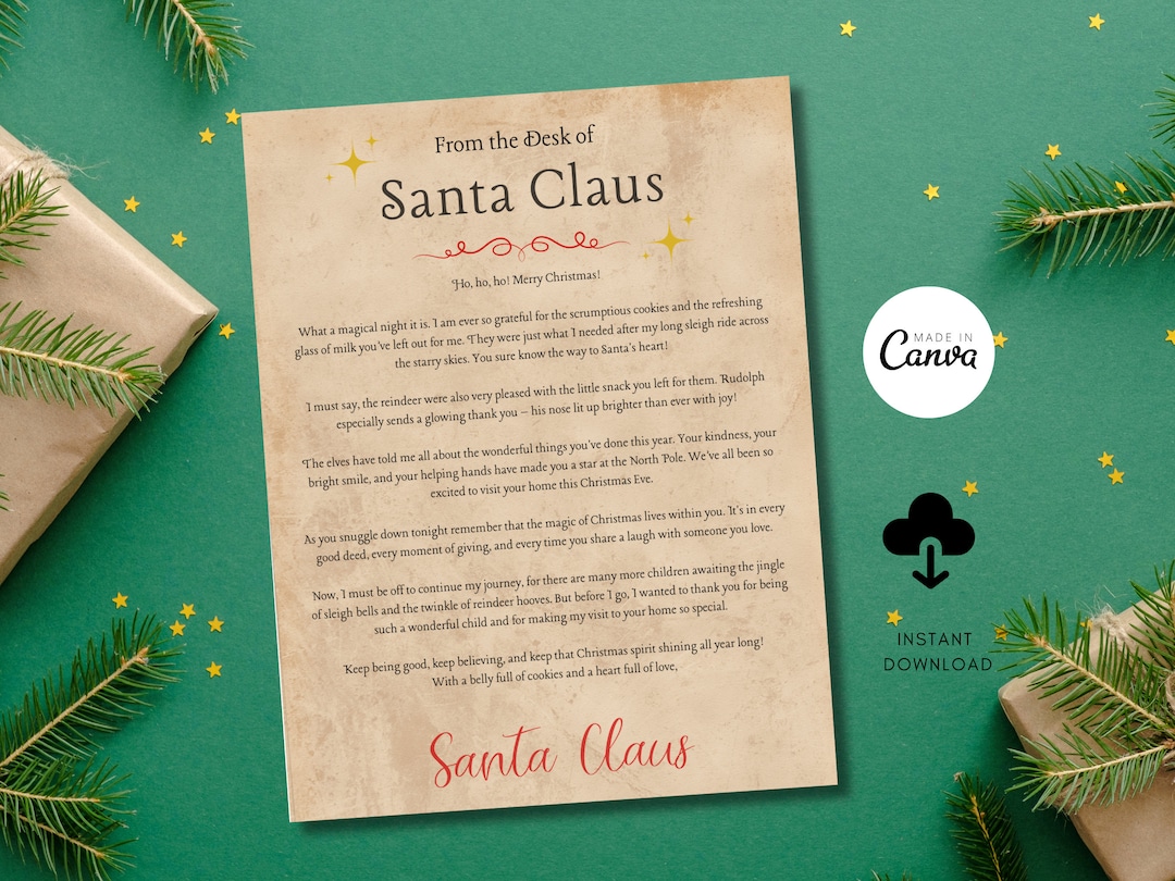 Letter From Santa Secret Santa Ideas Santa Letters Nice List ...