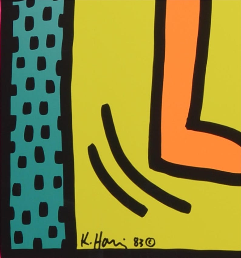 Keith Haring - Keith Haring Rare Lithograph - Haring Artwork - Vintage ...