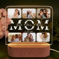 Personalized Photo Night Light for Mom, Mum Gift From Daughter, Mothers ...