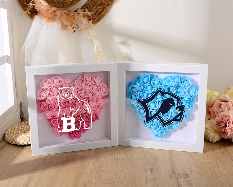College Logo Flower Shadow Box, Graduation Gifts, College Acceptance ...