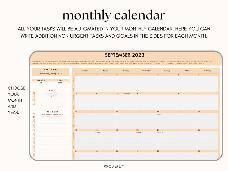 Google Sheets Task List Template, Productivity Planner (digital ...