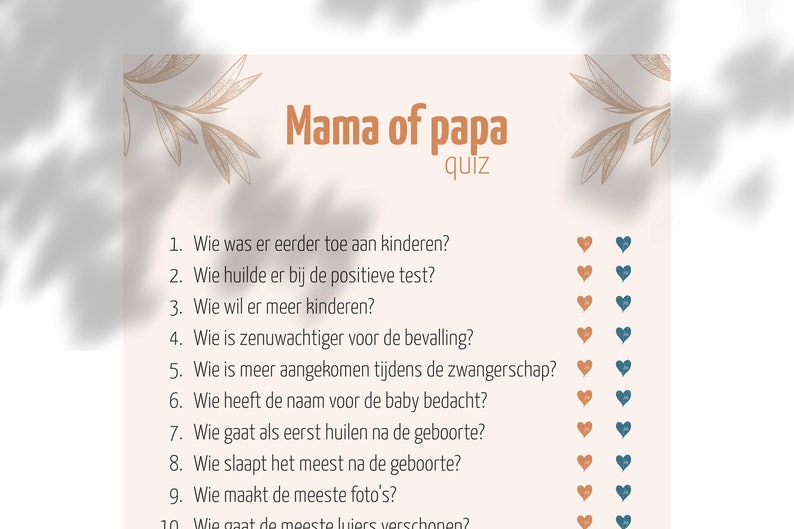 Baby Shower Game, Guess Who, Mom or Dad Quiz, Mommy or Daddy, Guess Who ...