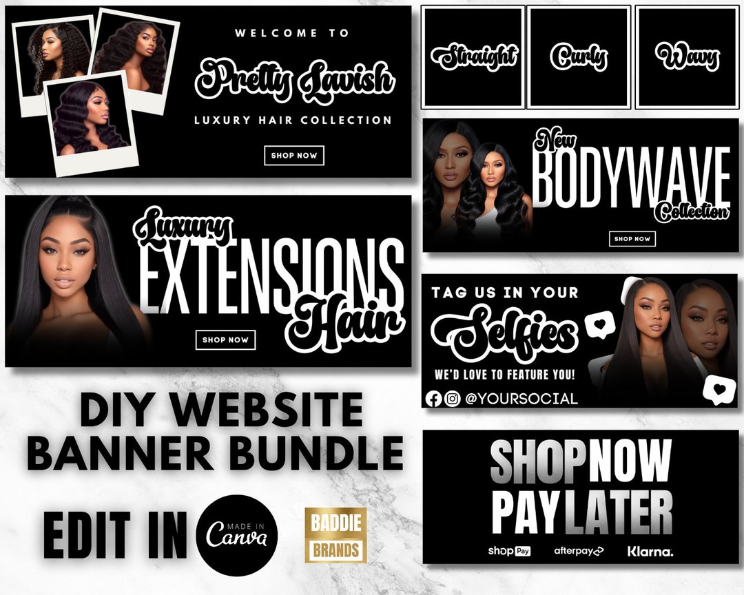 Website Banner Template, Editable Shopify Wix Banner, Web Slide Banner ...