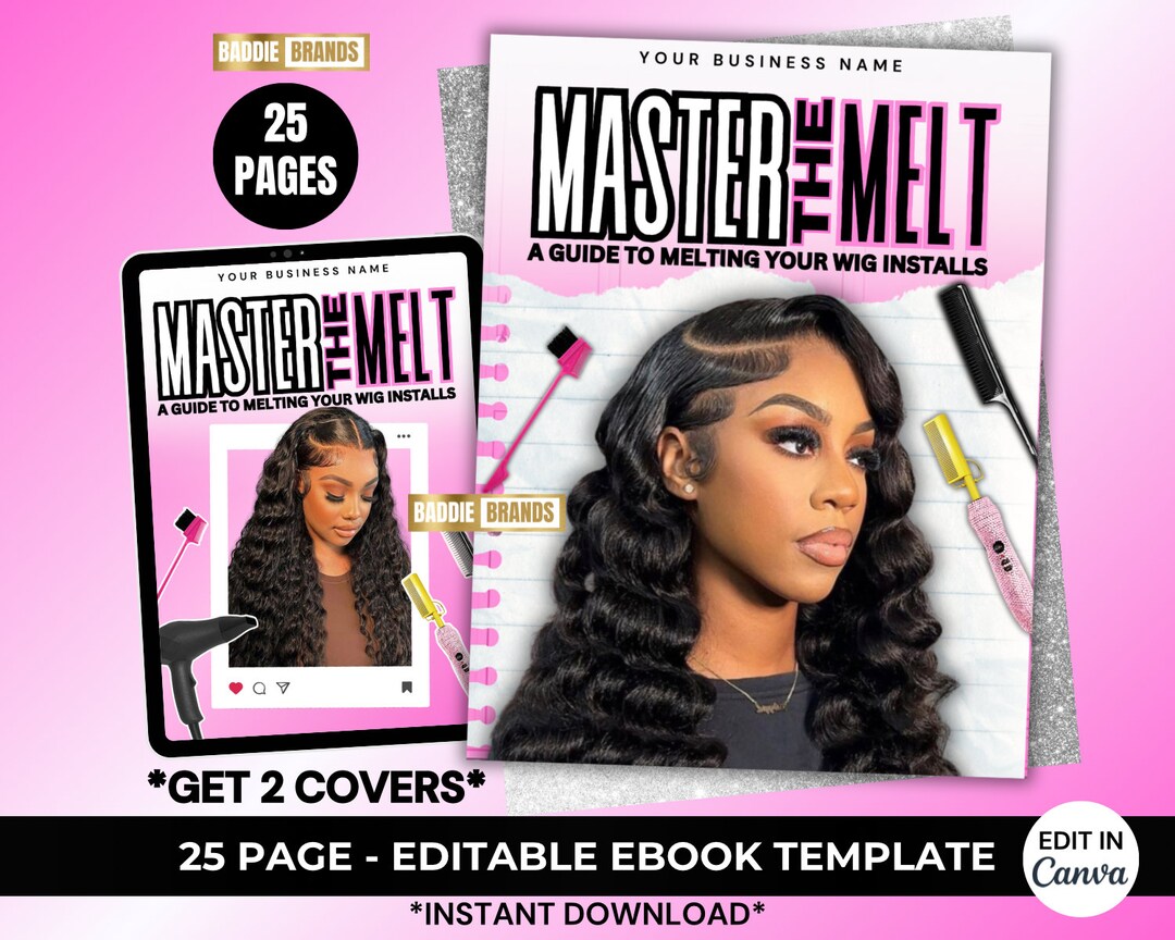 Wig Install Ebook Template: Hair Stylist Manual, Canva Editable ...