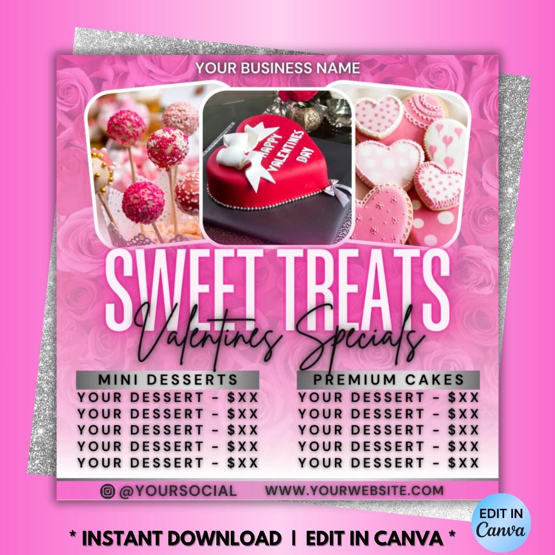 Bakery Flyer, Bake Shop Flyer, Food Price List, Pastry Flyer, Bake Sale ...