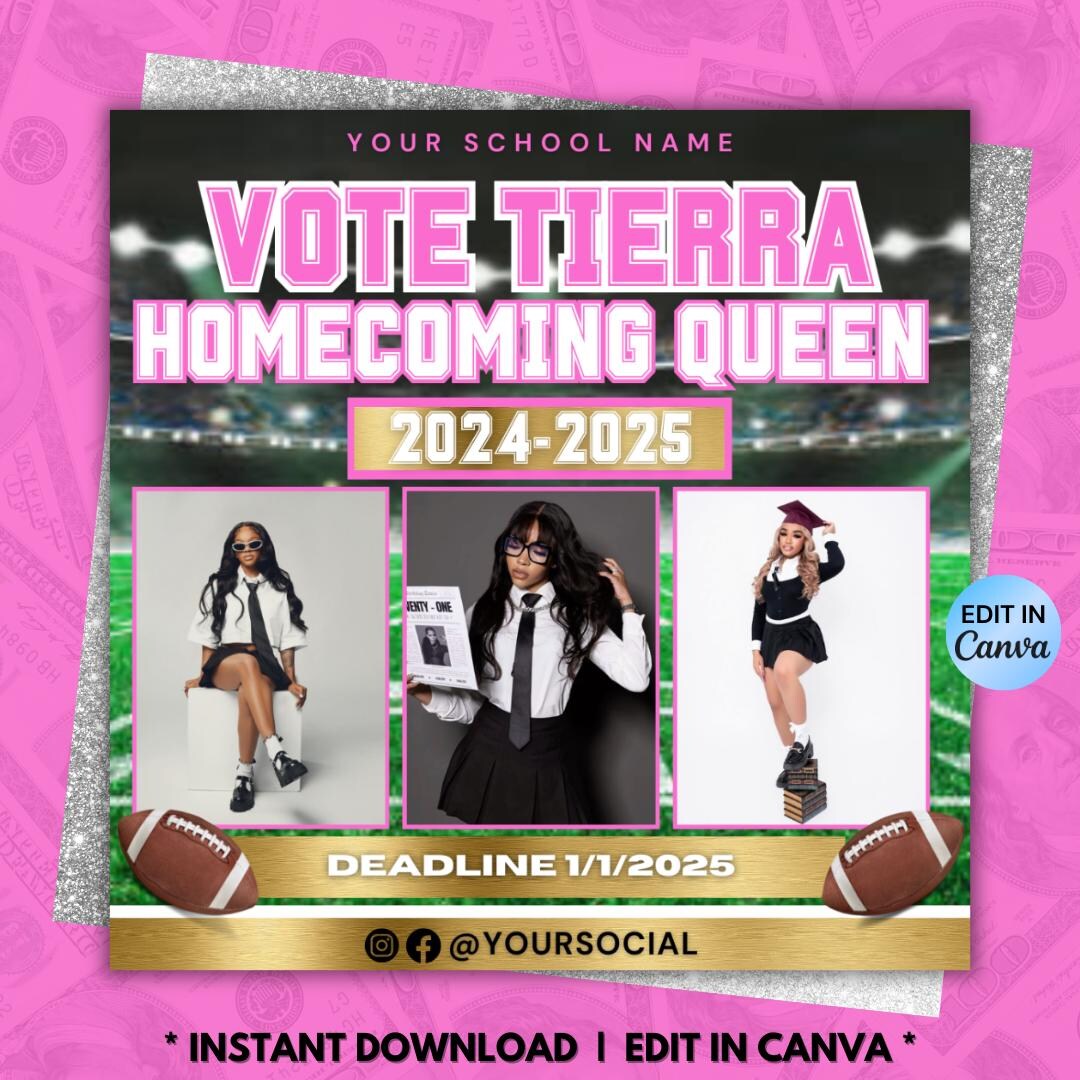 Homecoming Flyer, Homecoming Flyer Template, HOCO Flyer, Homecoming ...