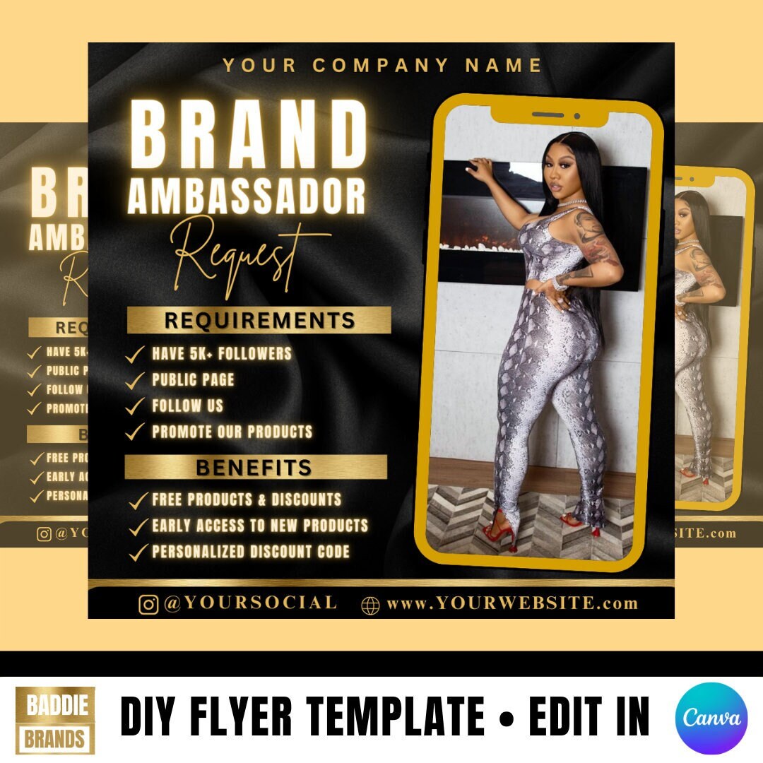 Brand Ambassador Flyer Influencer Flyer Hair Ambassador - Etsy