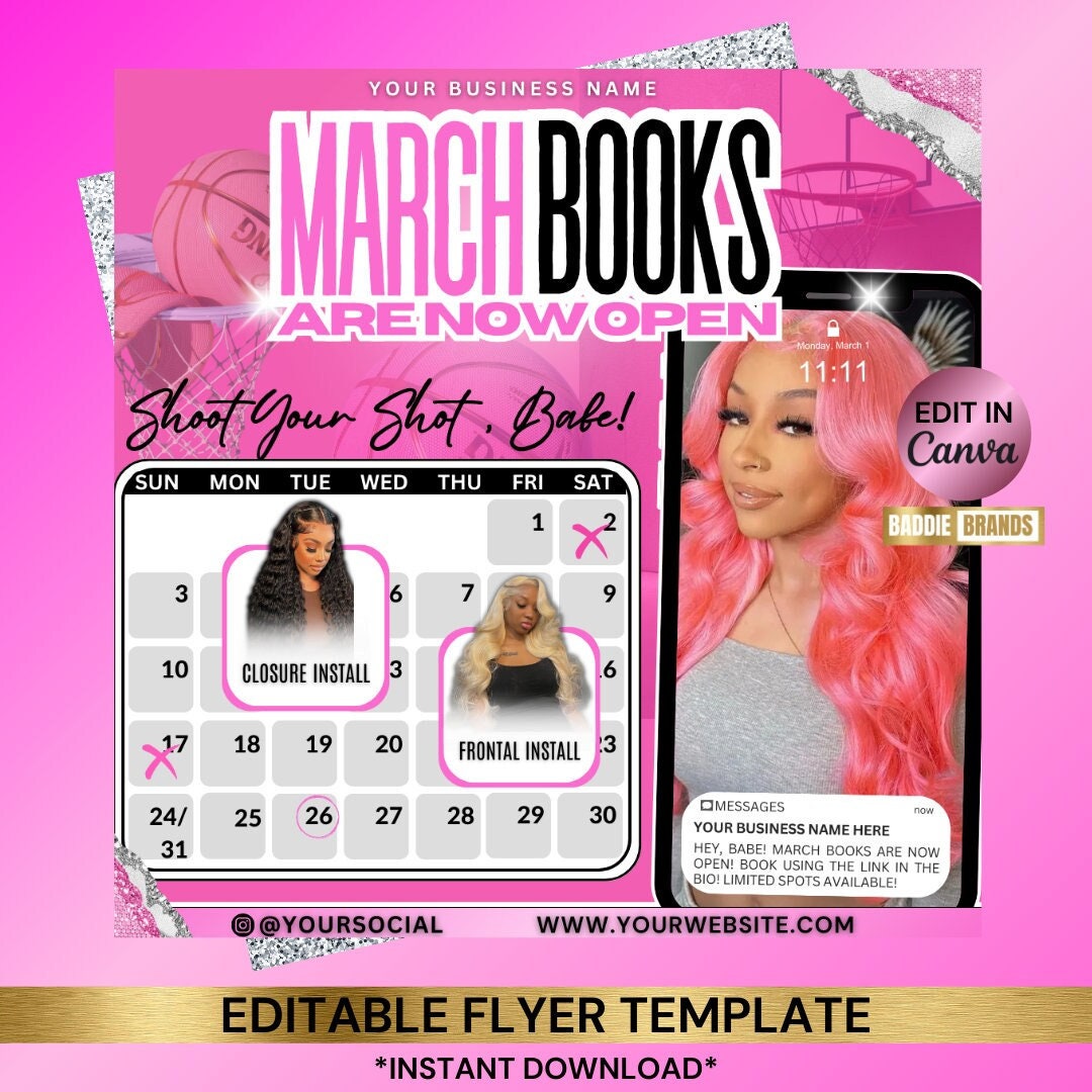 March Booking Flyer, March Flyer, March Madness Flyer, March Books ...