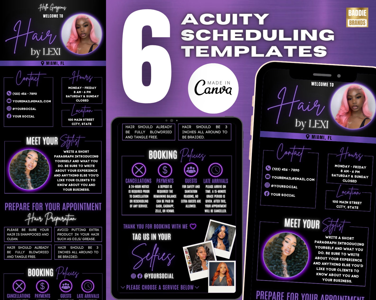 Acuity Scheduling Template: Hair, Lash, Nail, Braid, Makeup, Beauty ...