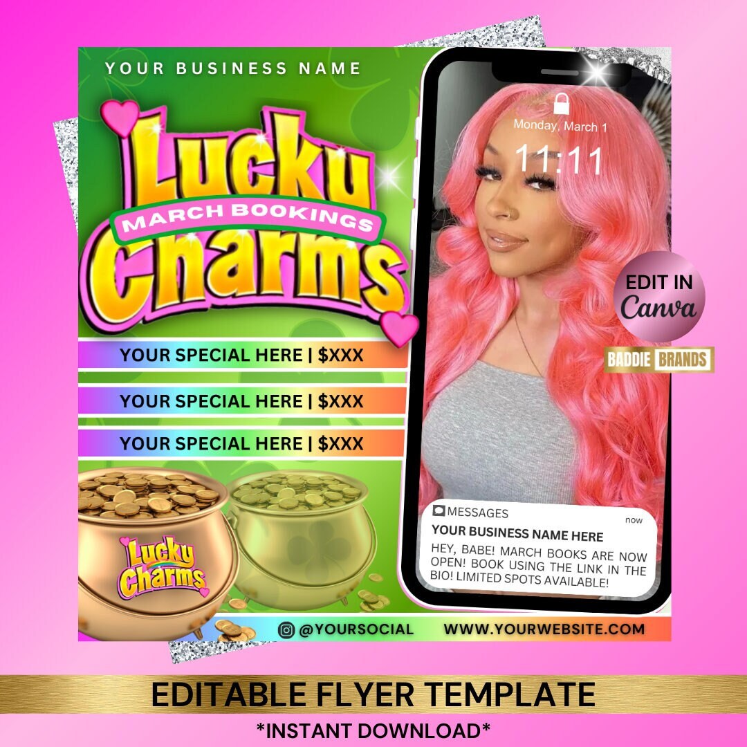 March Booking Flyer, March Flyer, March Books, St.patricks Day Flyer ...