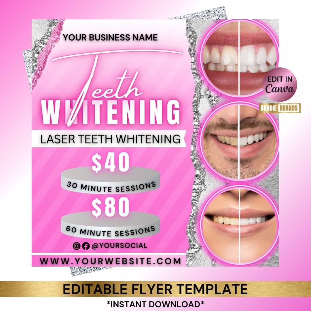 Teeth Whitening Flyer Post, Teeth Whitening Marketing, Teeth Whitening ...