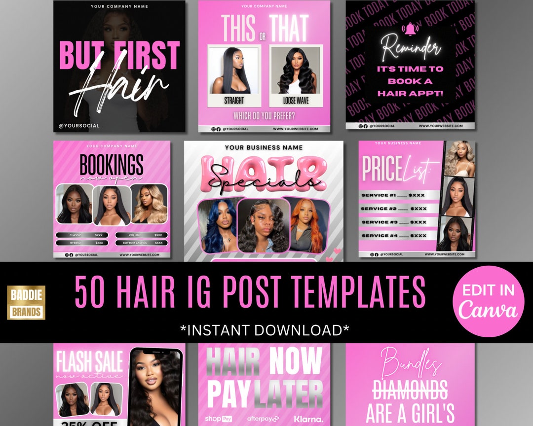 50 Hair Content Templates Book Now Flyer, Hair Flyer, Hair Booking ...