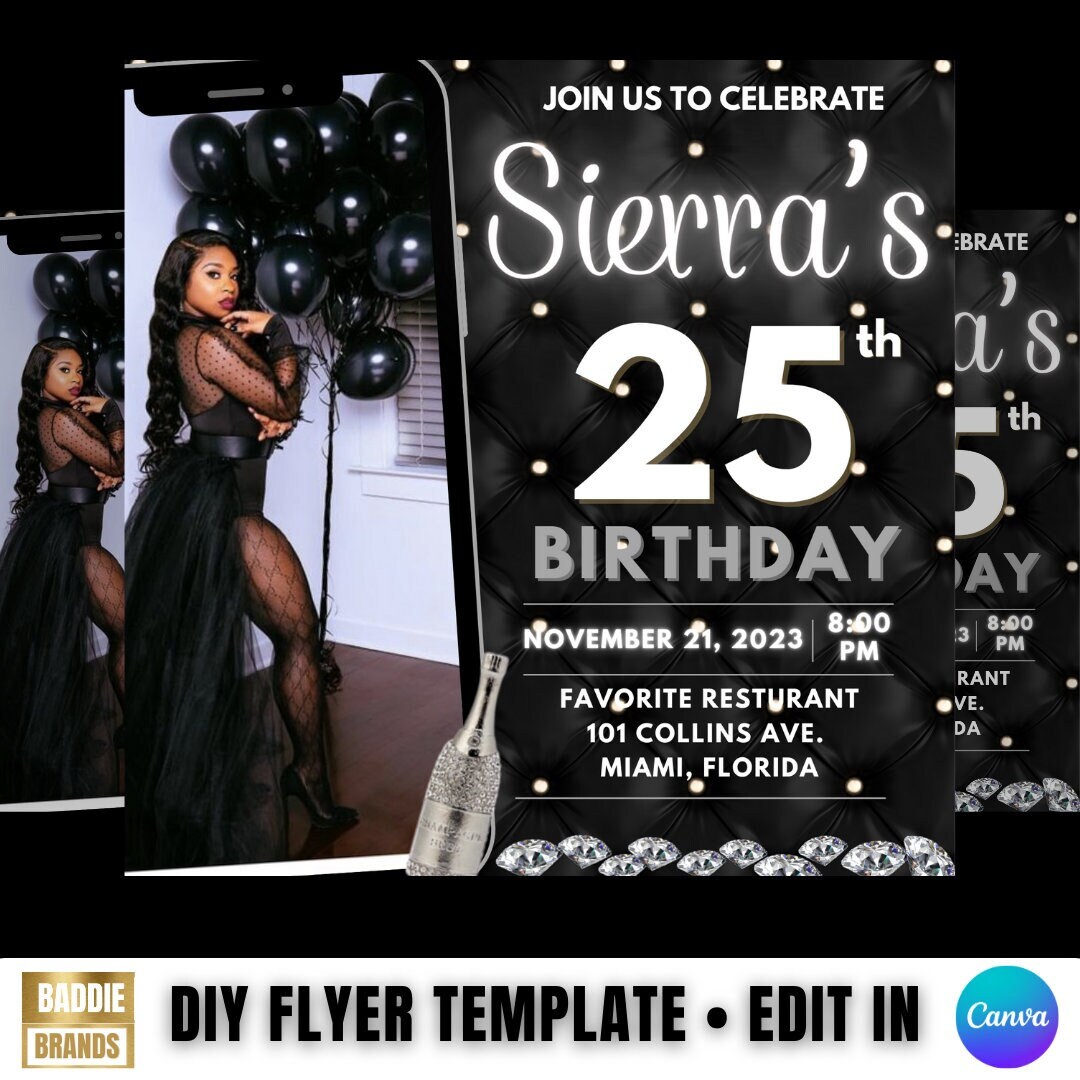 Birthday Flyer, Happy Birthday Flyer, Birthday Party Evite, Birthday ...