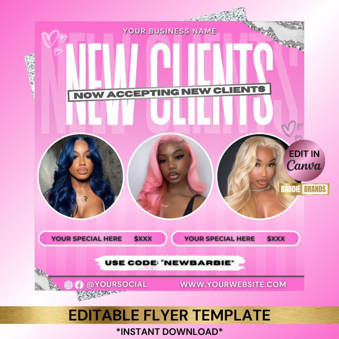 New Clients Flyer, Book Now Flyer, February Booking, March Booking ...