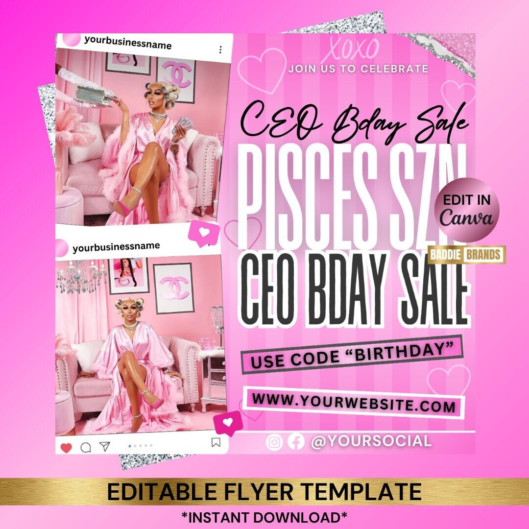 CEO Birthday Flyer, CEO Birthday Sale, CEO Birthday, Ceo Birthday Hair ...