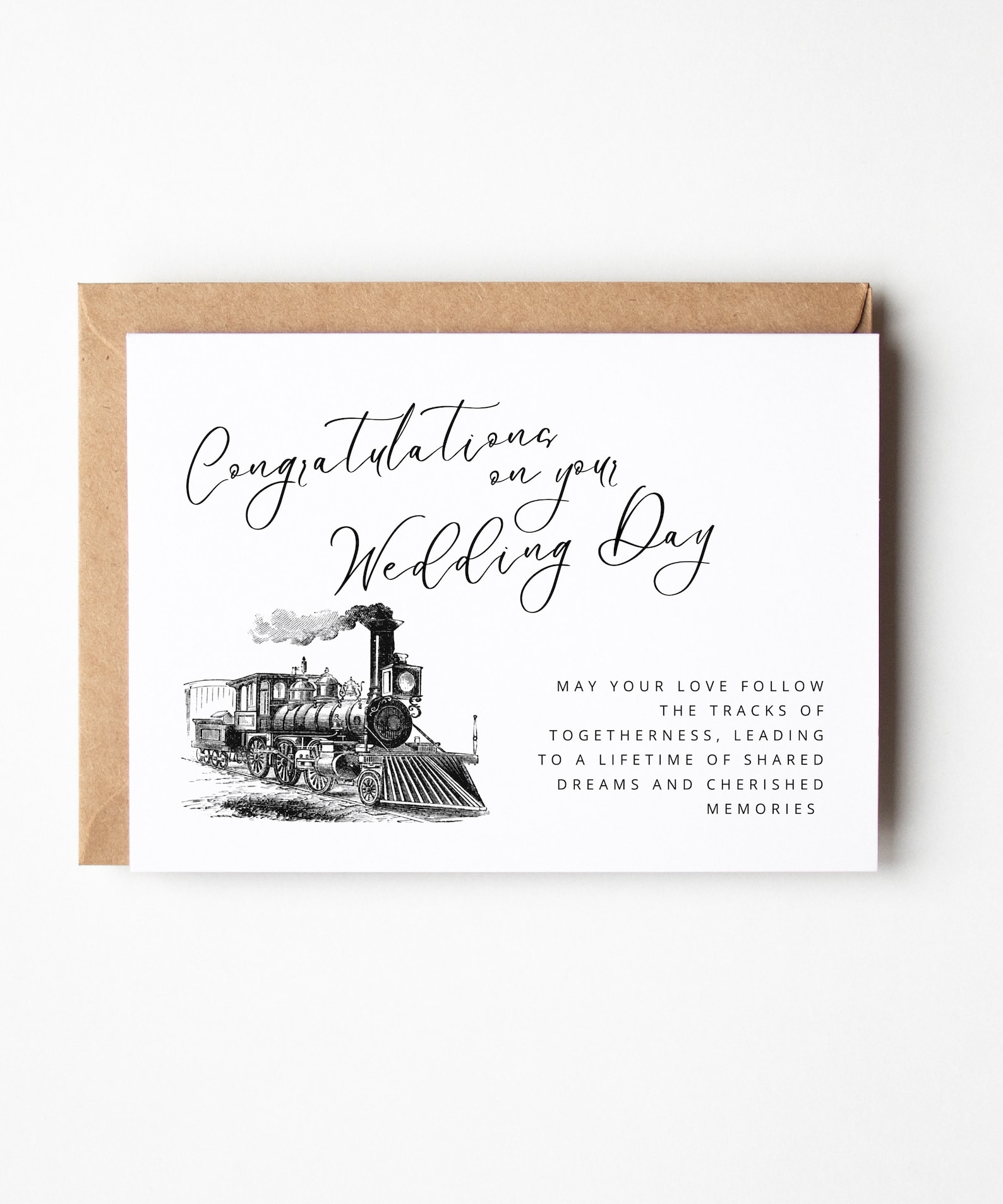 Tracks of Togetherness Wedding Card | Train-themed Wedding Card ...