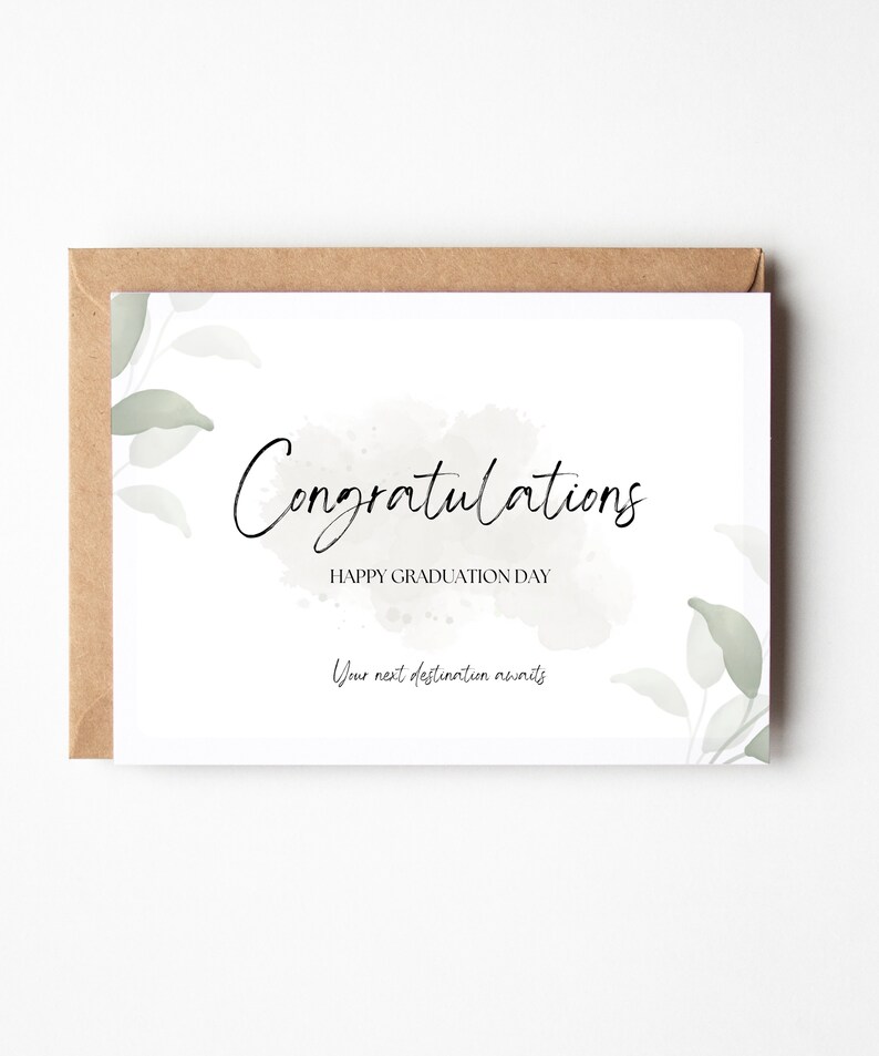 Destination Awaits Graduation Card | Train Themed Graduation Card ...