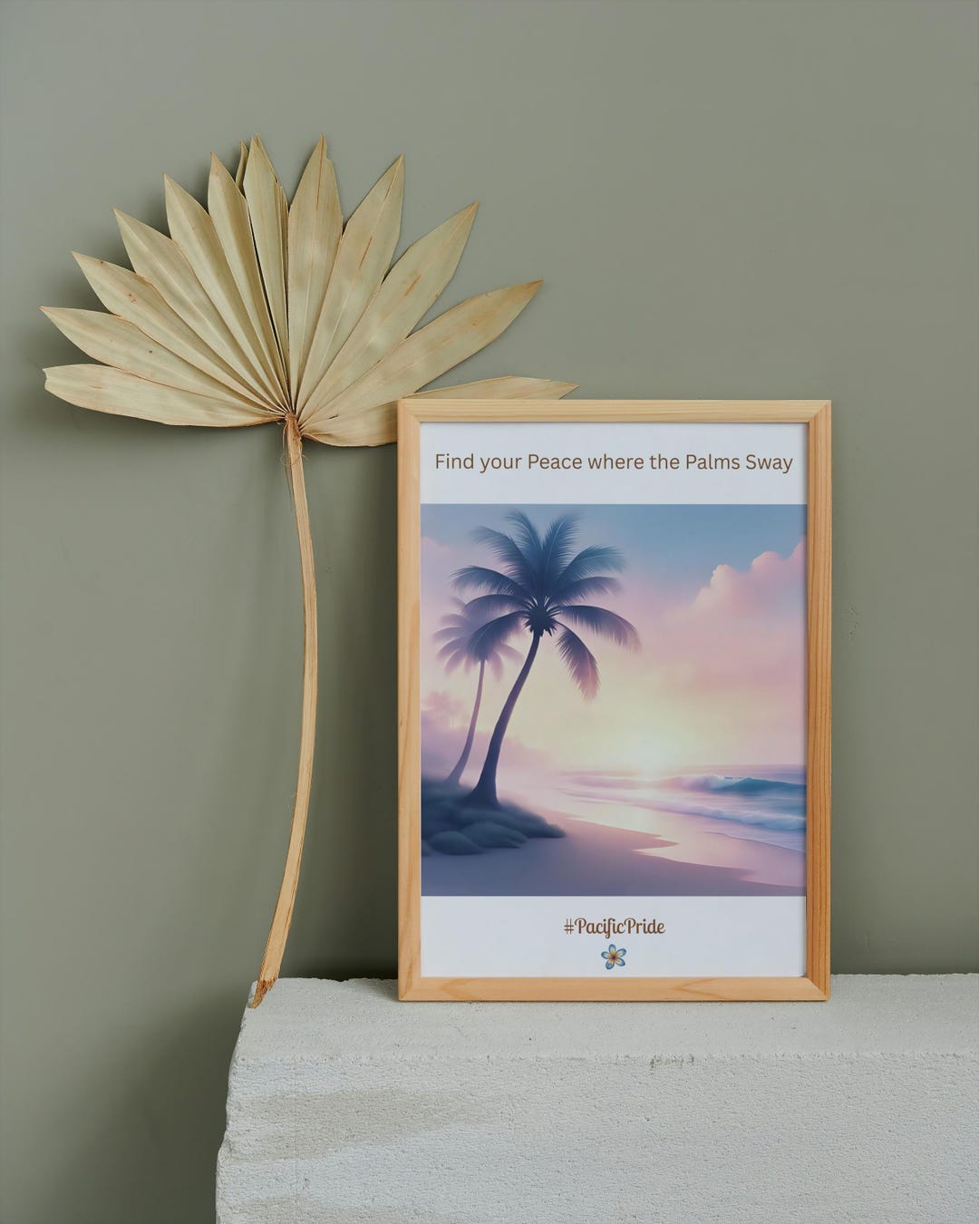 Pacific Island Motivational Poster | Tropical Wall Art With ...