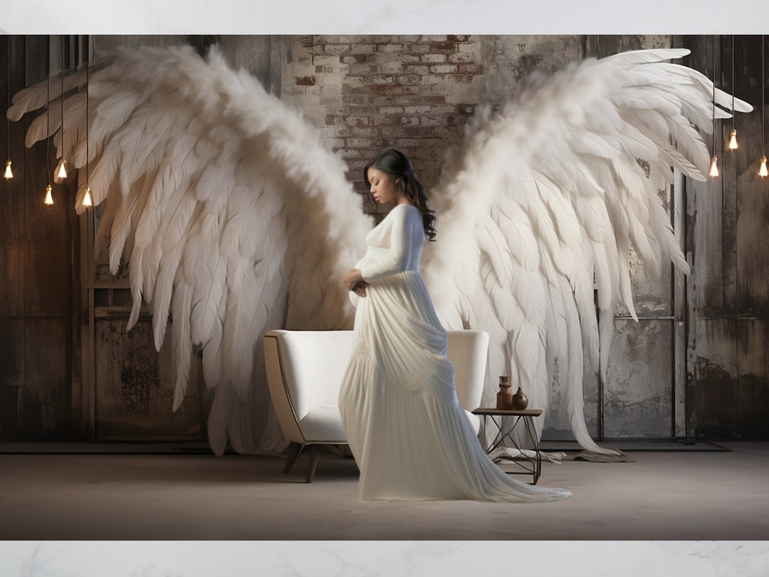 10 X Digital Backdrops, Angel Wings Digital Backgrounds, Maternity ...