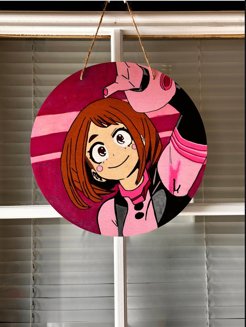 Ochaco Uraraka My Hero Academia Pink Anime Cartoon Charater Wall/door ...