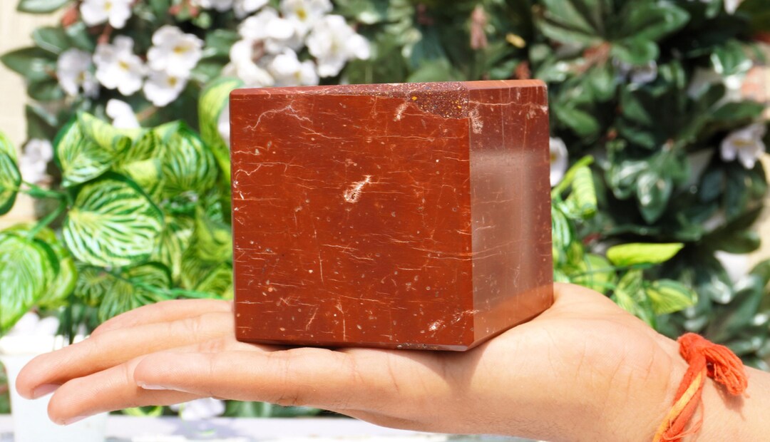 Large Red Jasper Cube: Natural Stone Mineral Specimen (80MM) - Etsy