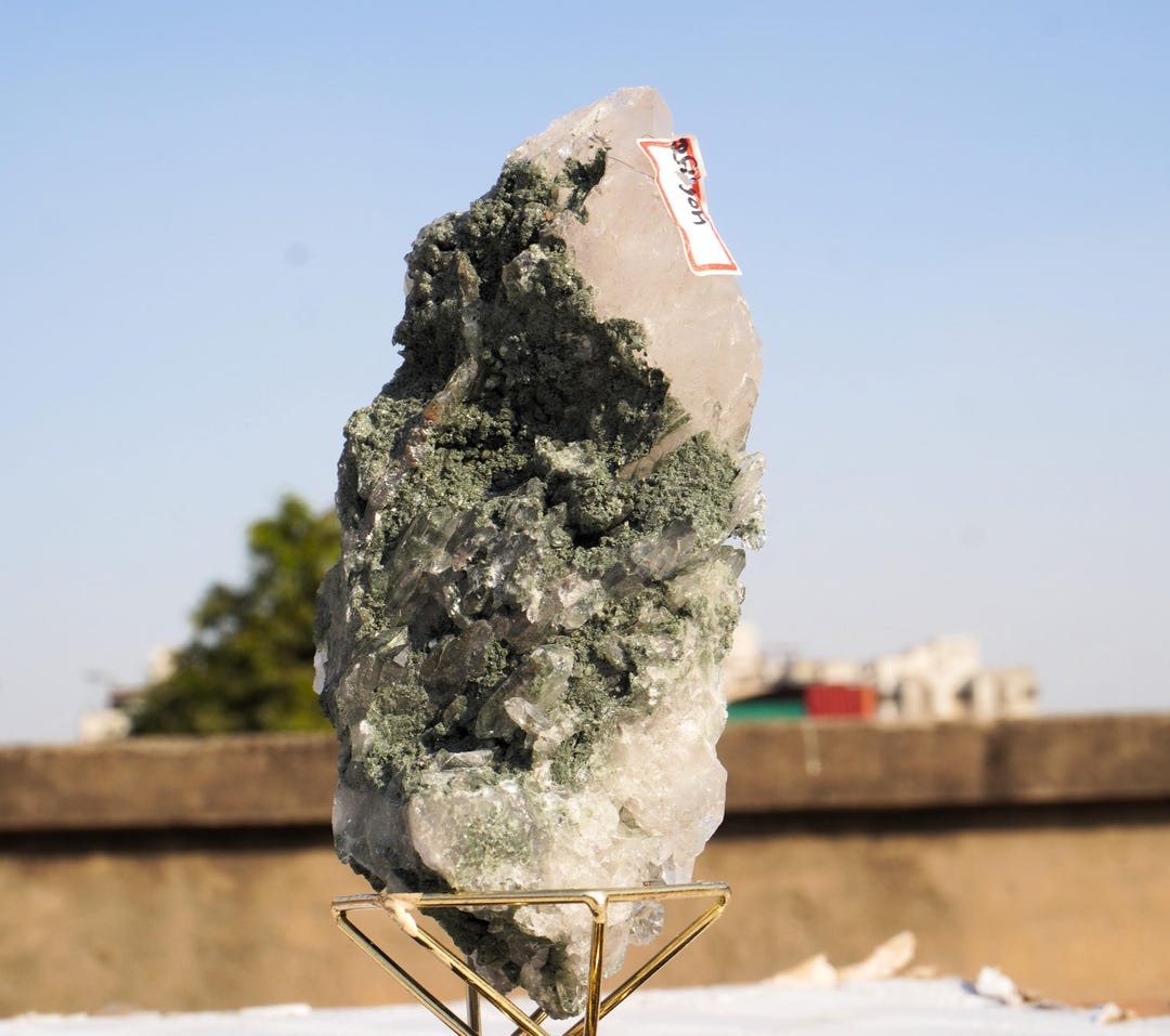 Amazing Himalayan Quartz Crystal With Green Chlorite, New Find,/ Raw ...