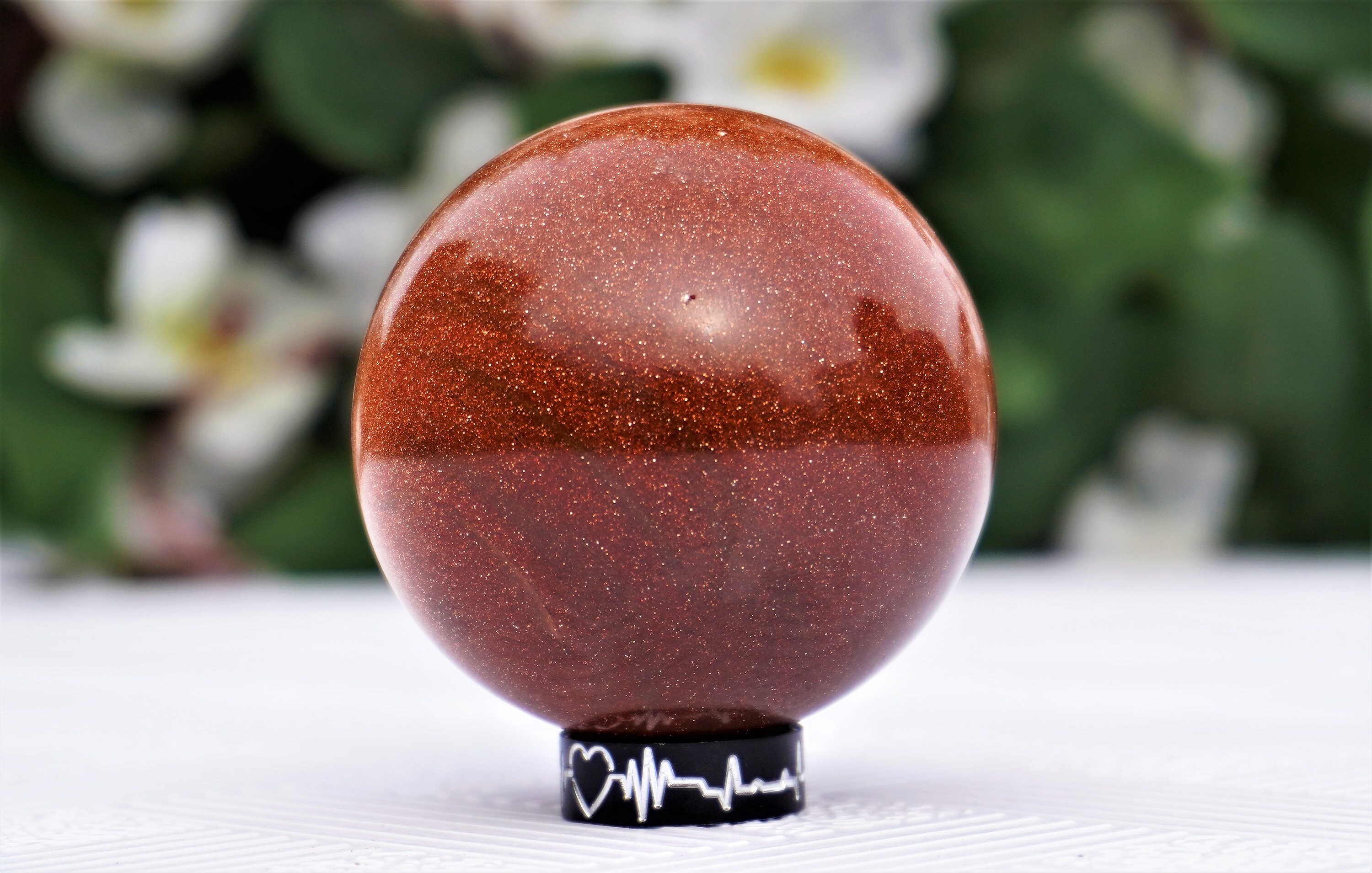 Golden Sandstone Sphere | 50mm | Metaphysical, Meditation, Extra ...