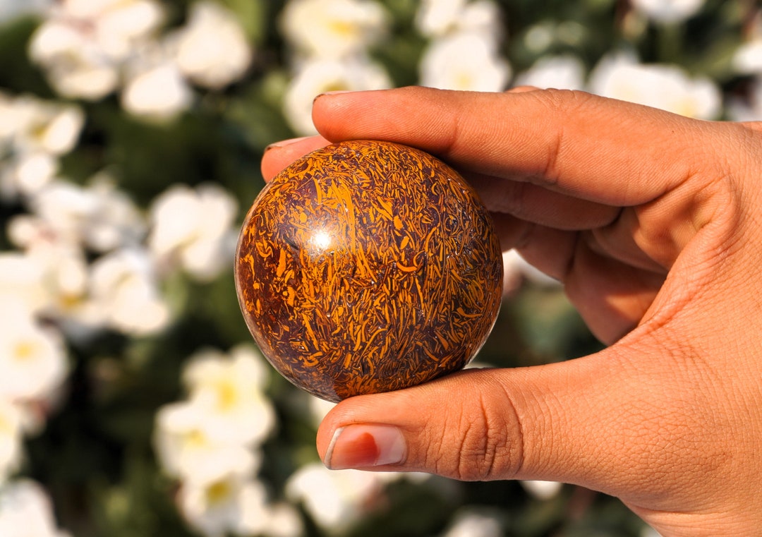 Natural Calligraphy Jasper Mariam Jasper Crystal | 50MM | Healer Quartz High Vibration ...