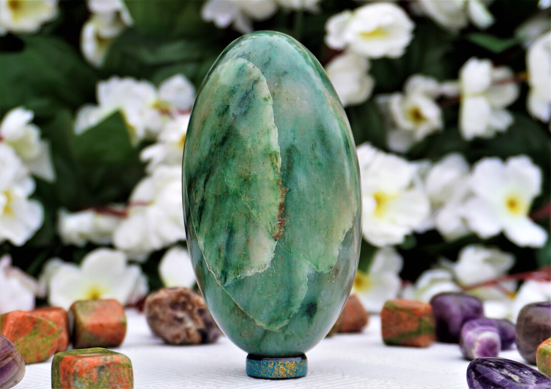 Green Kyanite Lingam: Natural Healing Crystal Stone (115MM) - Etsy
