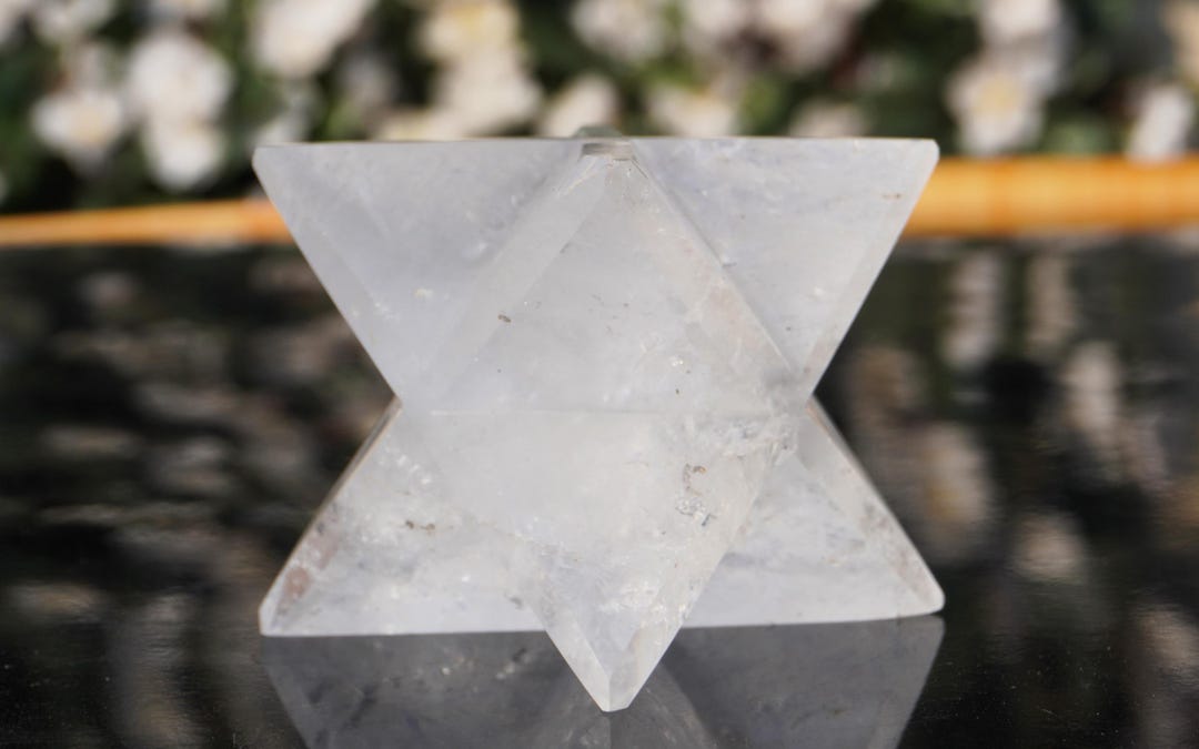 Clear Quartz Crystal Merkaba Star: Healing Stone (80mm) - Etsy