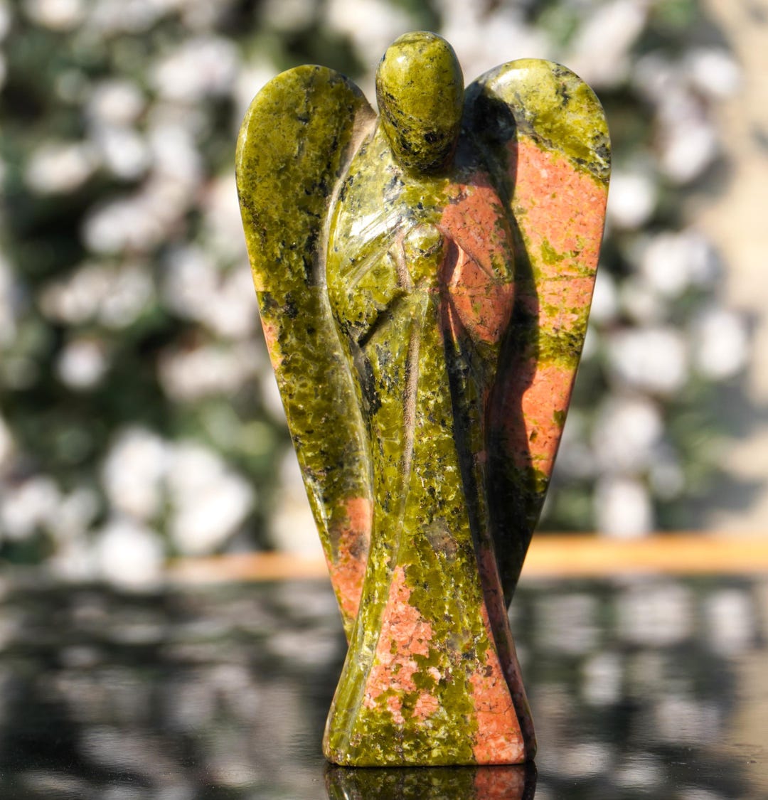 Buy !! 95MM | High Quality Unakite Crystal Guardian ANGEL Carving ...