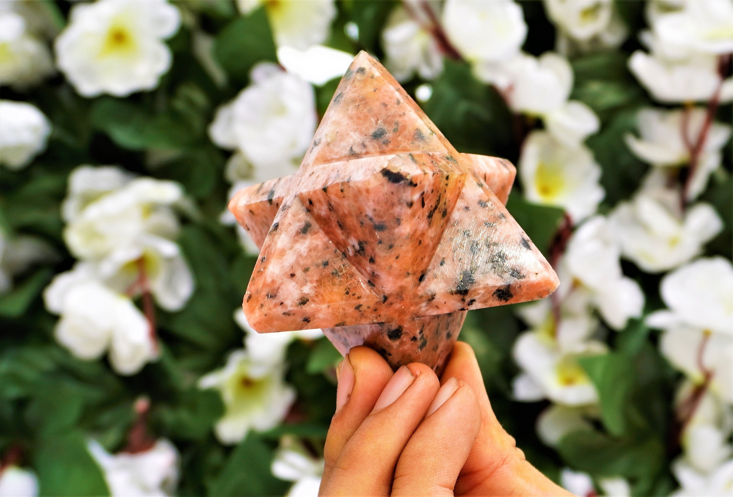 Orange Sunstone Quartz Merkaba Star Beautiful Large 70MM - Etsy