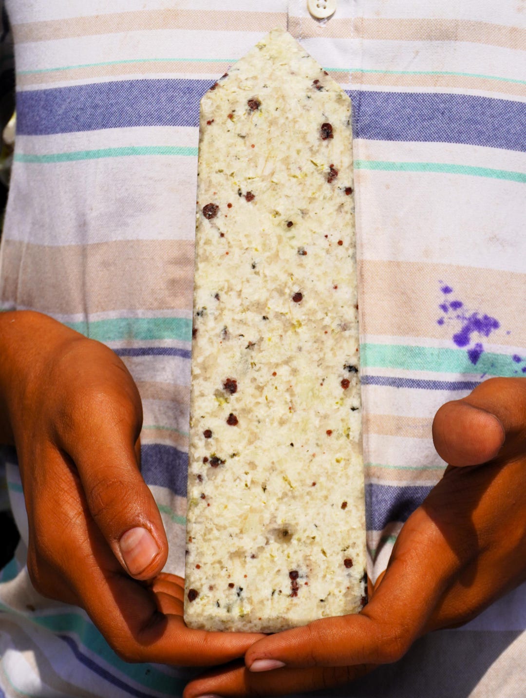 Kiwi Stone Tower Tower | Large ~ 235MM | Cinnabrite Cherry Blossom ...