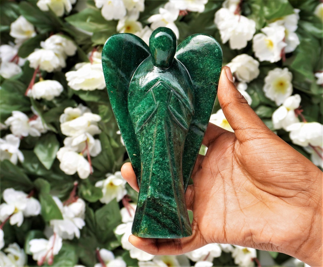 Large Green Jade Angel: Healing Crystal Stone (160MM) - Etsy