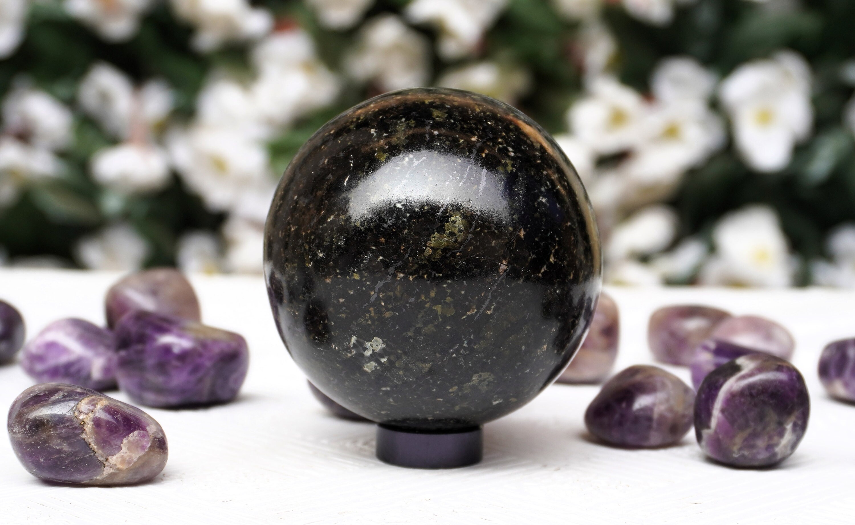 50MM Black Nuummite Stone Minerals From Greenland Healing - Etsy