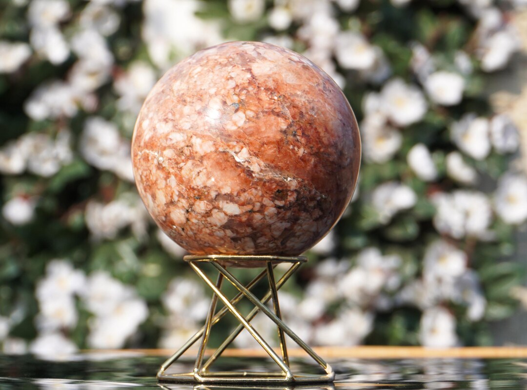 Buy !! Pink Rosophia Stone Sphere, | 70MM | Metaphysical, Meditation ...