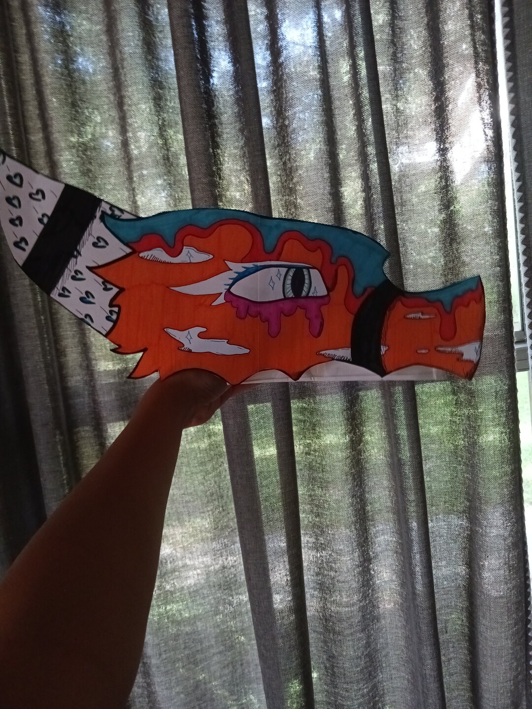 Orange,blue, and Pink Paper Dragon Hand Puppet - Etsy
