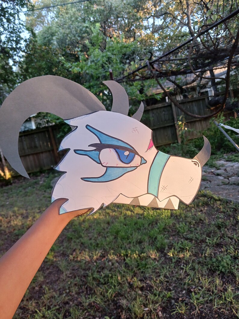 Blue and Gray Paper Dragon Hand Puppet - Etsy