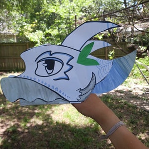 Blue and White Paper Dragon Hand Puppet - Etsy