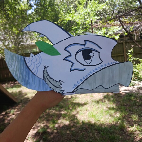Paper Dragon Puppet Tiktok - Etsy