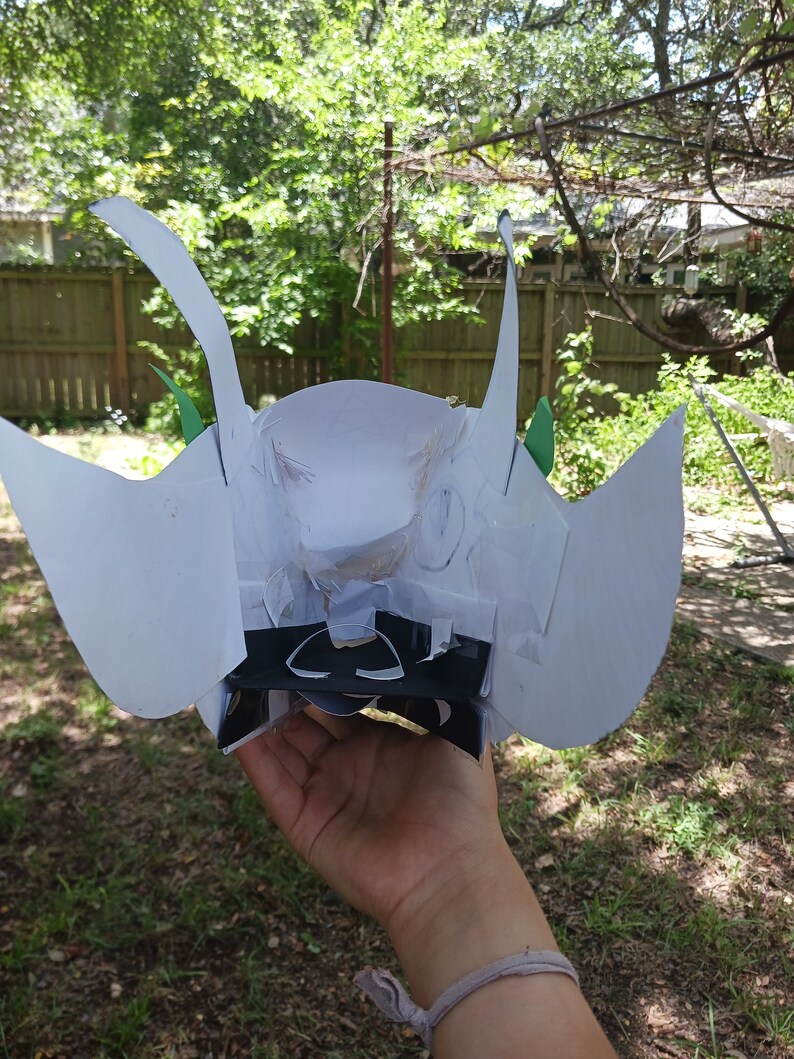 Blue and White Paper Dragon Hand Puppet - Etsy