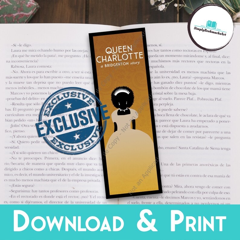 Bundle ALL-IN Bridgerton Bookmarks Queen Charlotte downloadable ...