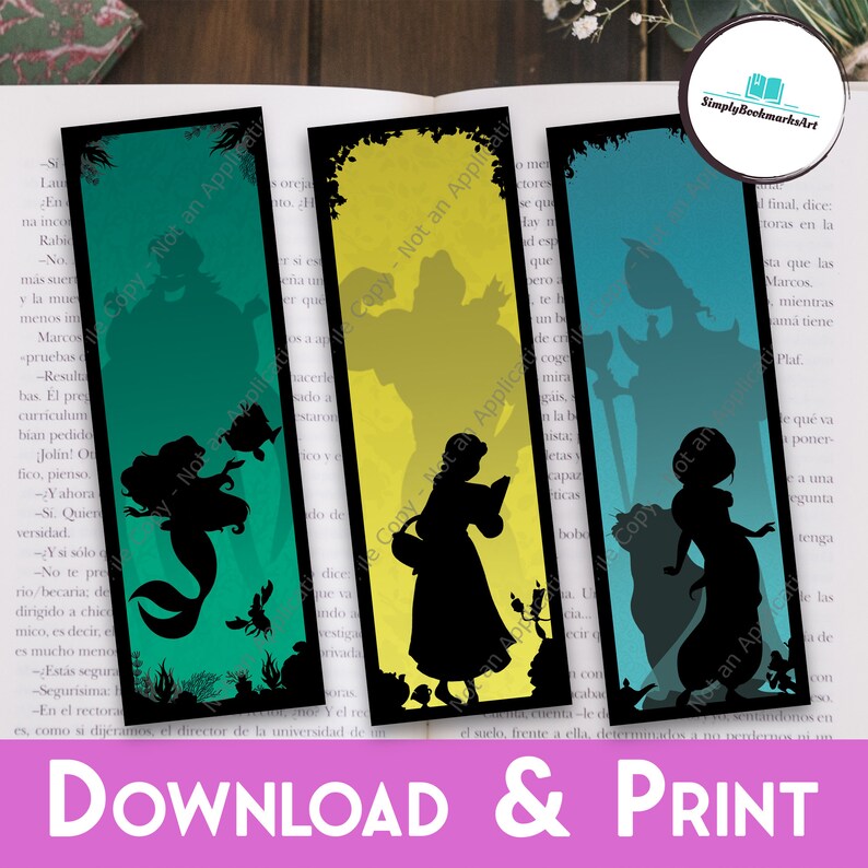 Bundle Princess 2 Bookmarks downloadable & Printable - Etsy