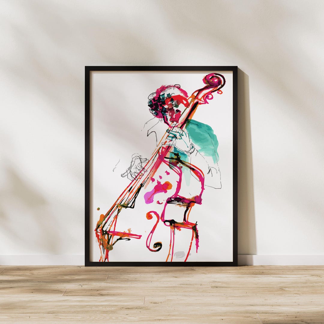 Sketch of a Person Playing the Cello Poster,prints Coquette Aesthetic ...