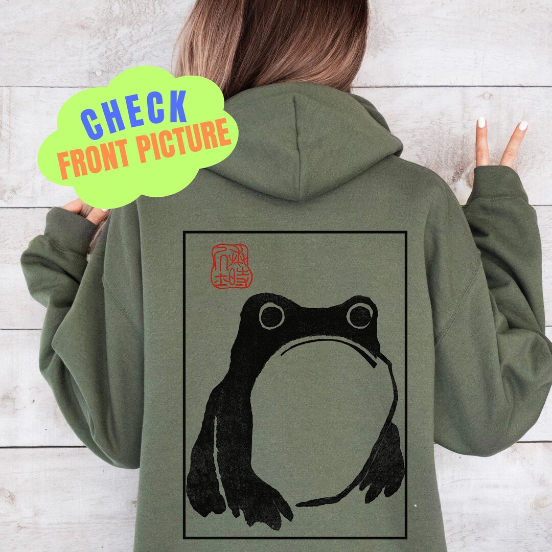 Unimpressed Frog Hoodie, Grumpy Frog Sweat Shirt, Frog Sweatshirt ...
