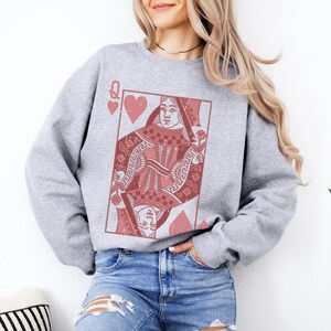 Queen of Hearts Valentines Day Sweatshirt, Valentines Sweater, Valentines Hoodie, XOXO Hoody ...