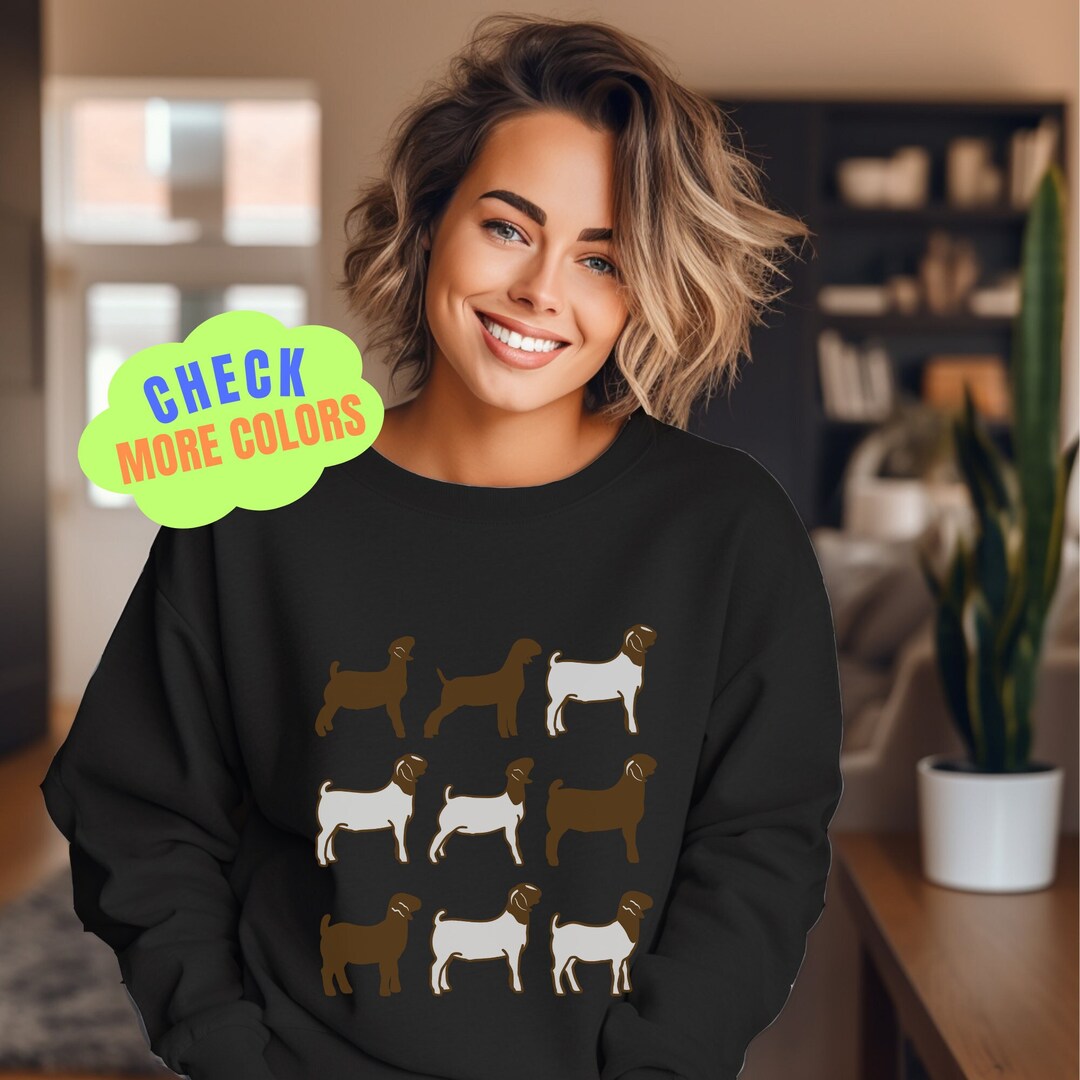 Goat Sweatshirt UNISEX, Boer Goat Shirt, Show Goat Mom Shirt, Goat Gift ...